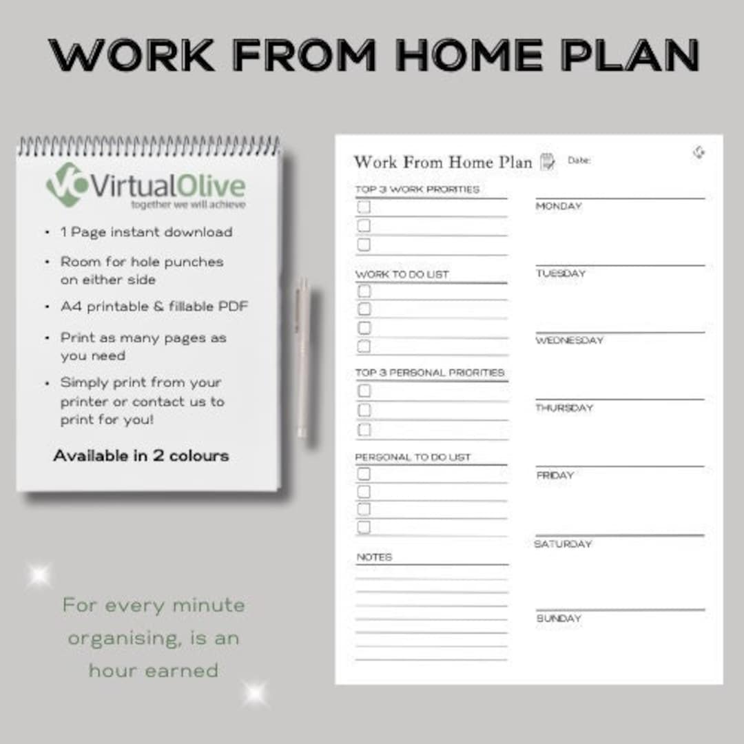 Work From Home Plan, Working From Home, WFH, Organising Working From ...
