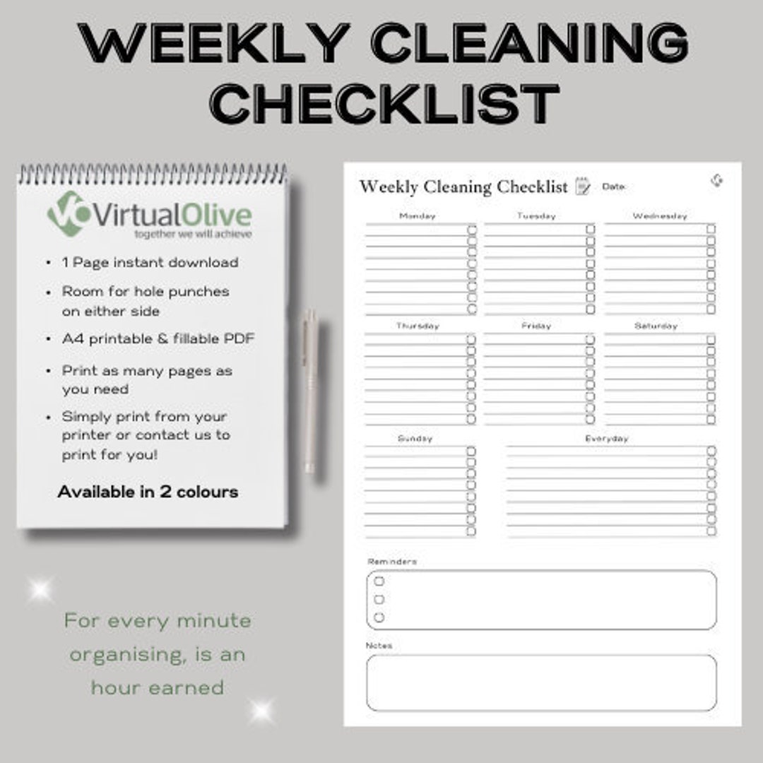 Cleaning Checklist, Home Essentials, Checklists, to Do List, Reminders ...