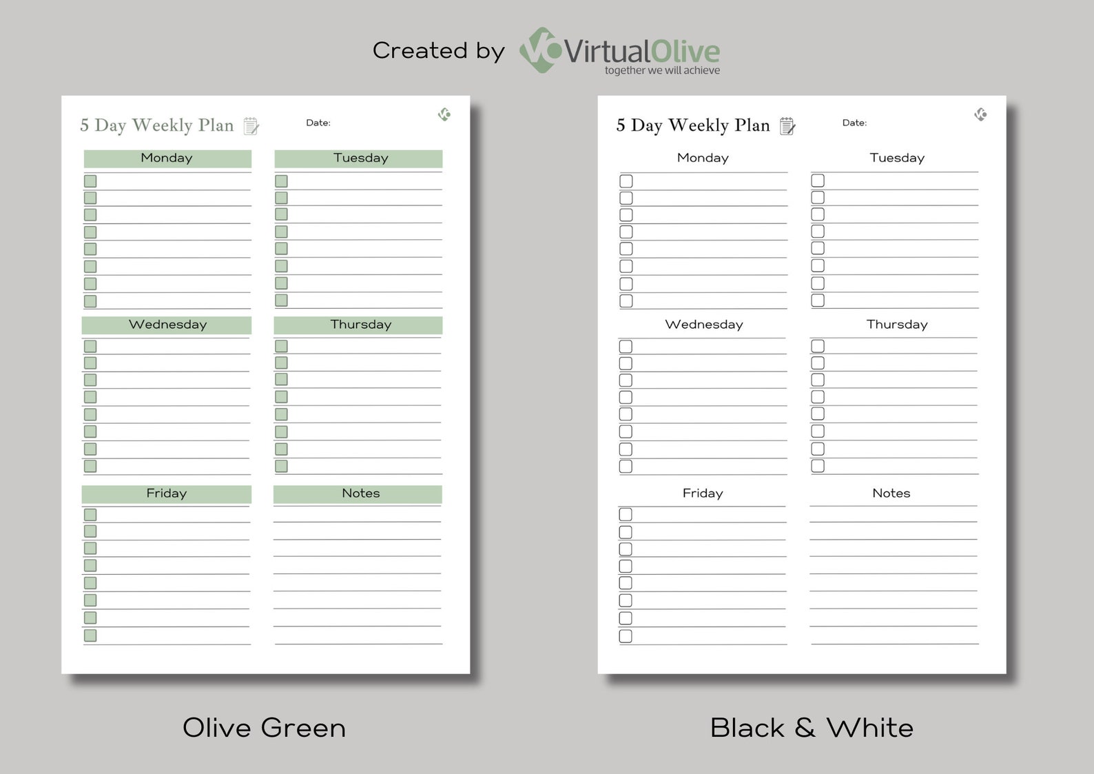 Five Day Weekly Plan, Daily Planning, Daily Schedule, Week Plan, Work ...