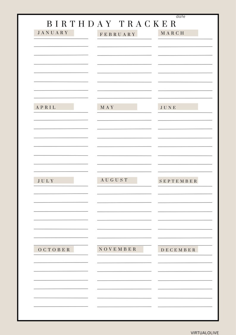 Birthday Tracker, Remembering Dates, Organising My Important Dates ...