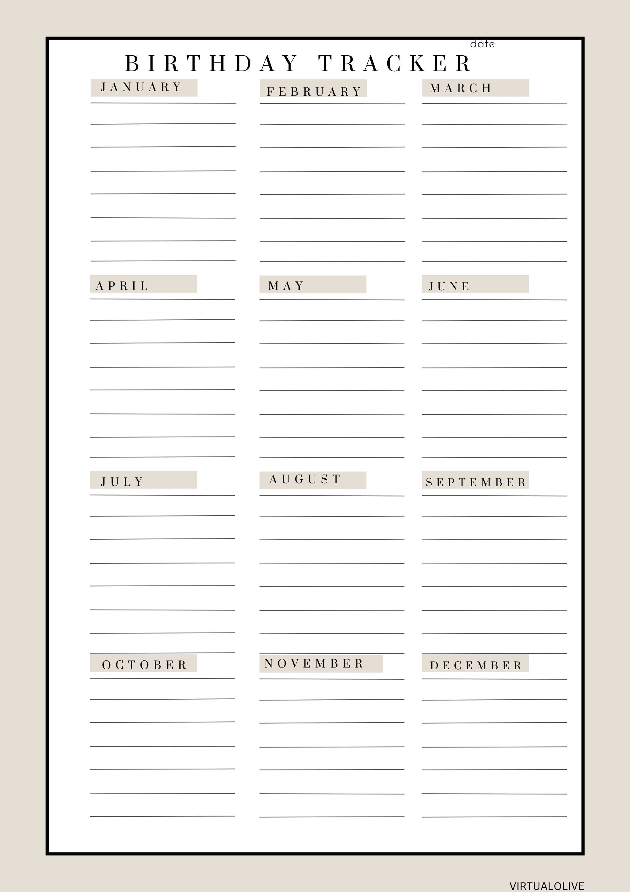 Birthday Tracker, Remembering Dates, Organising My Important Dates ...