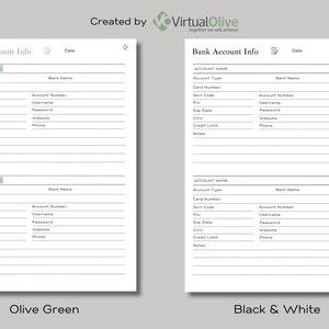 Bank Account Information, Organising Bank Account Info, Organisation ...