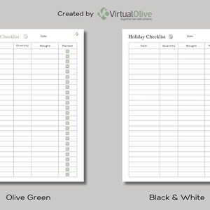 Holiday Checklist, Checklist for My Holidays, Family Holiday Checklist ...