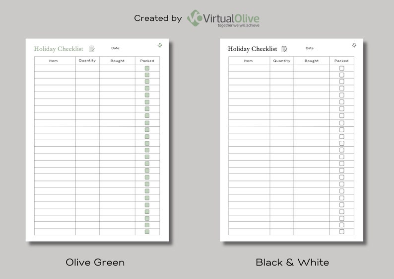Holiday Checklist, Checklist for My Holidays, Family Holiday Checklist ...