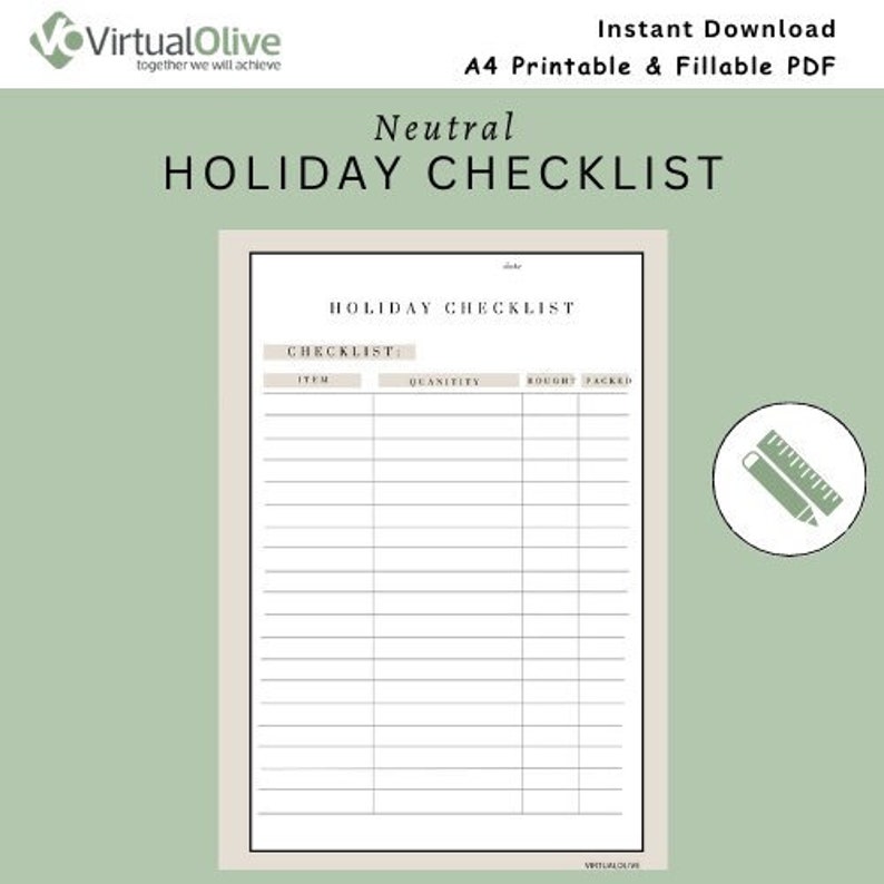 Holiday Checklist Checklist for My Holidays Family Holiday - Etsy