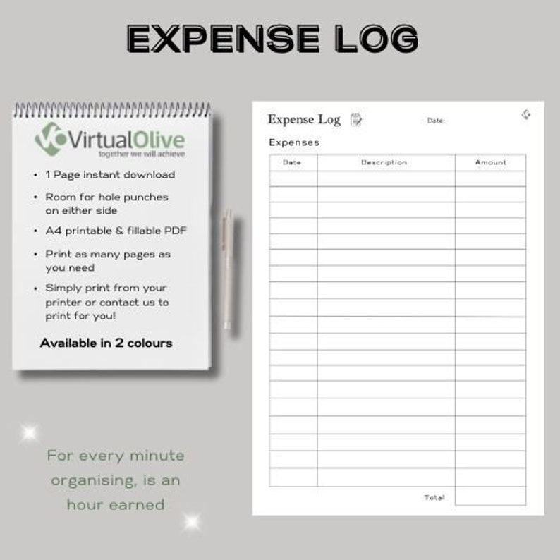 Expense Log, Bill Tracker, Work Essentials, Money Tracker, Organisers ...