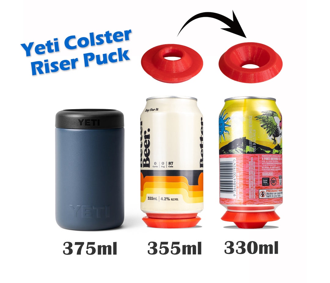 Yeti Colster Can Cooler Riser Extender Puck 330ml & 355ml - Dual Sided ...