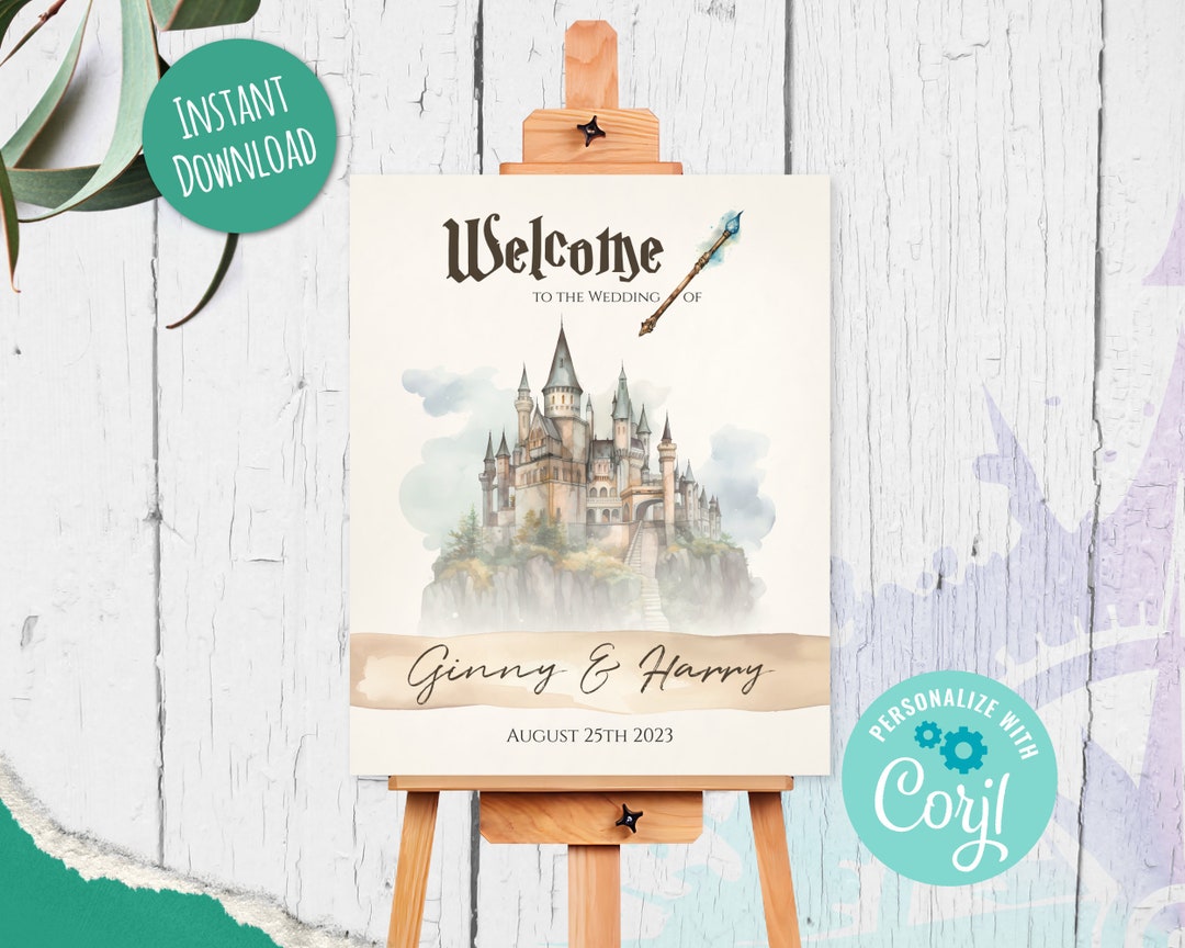 Editable Wizard Wedding Welcome Sign Wedding Sign - Etsy