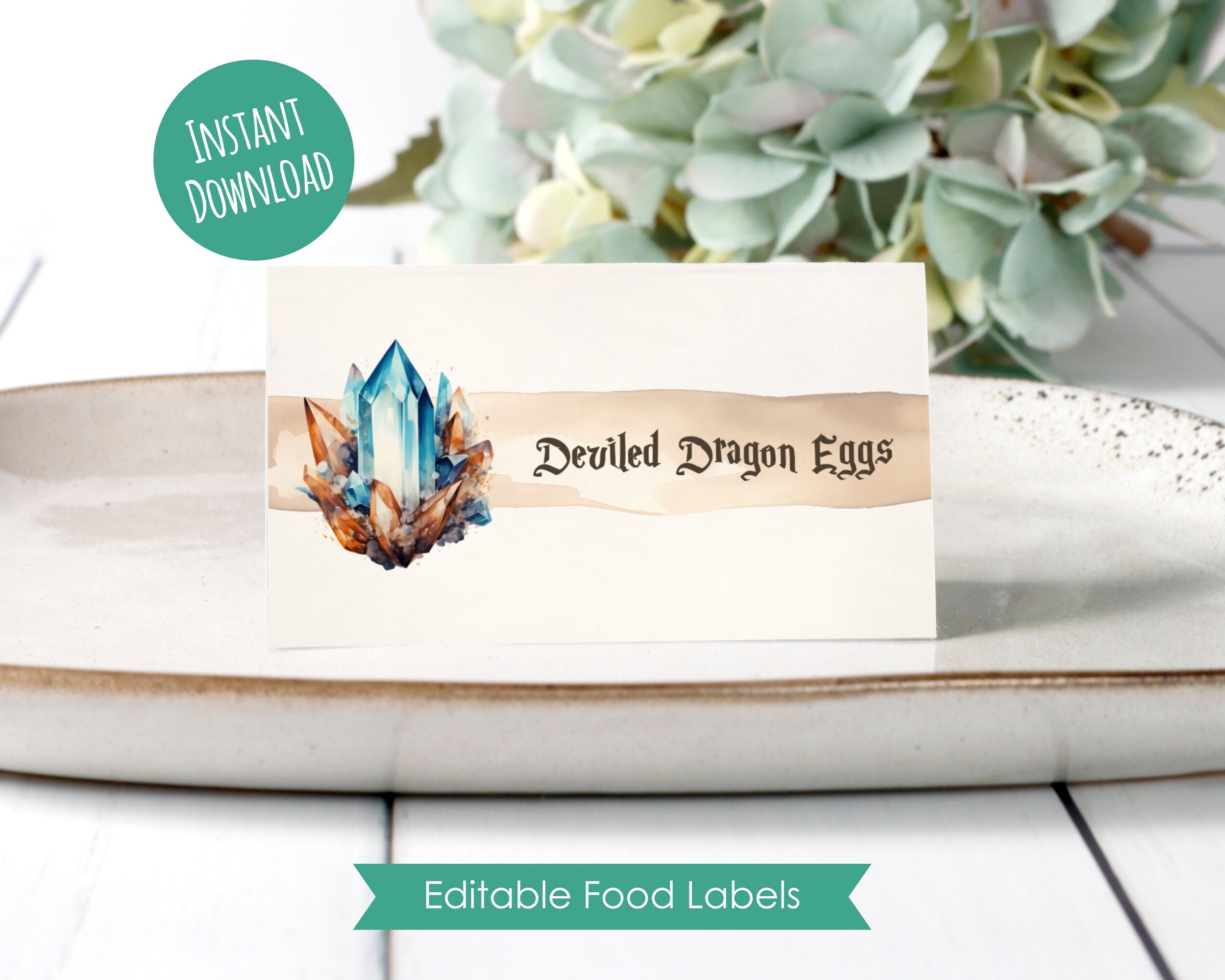 Editable Wizard Food Labels, Buffet Cards, Tent Fold Cards, Magic ...