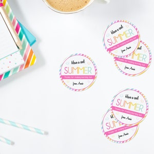 Editable Summer Teacher Appreciation Gift Tag, End of School Year Tag ...