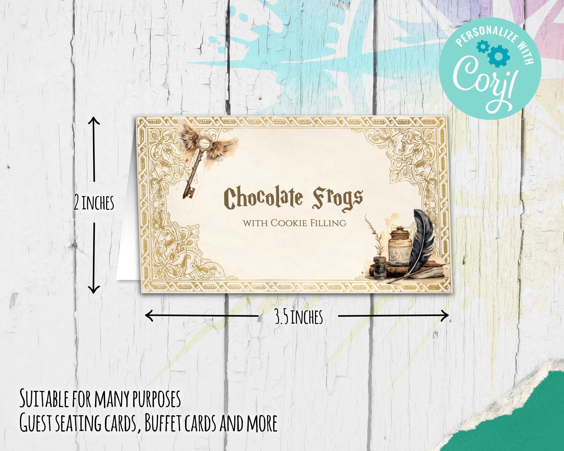 Editable Wizard Food Labels, Buffet Cards, Tent Fold Cards, Magic ...