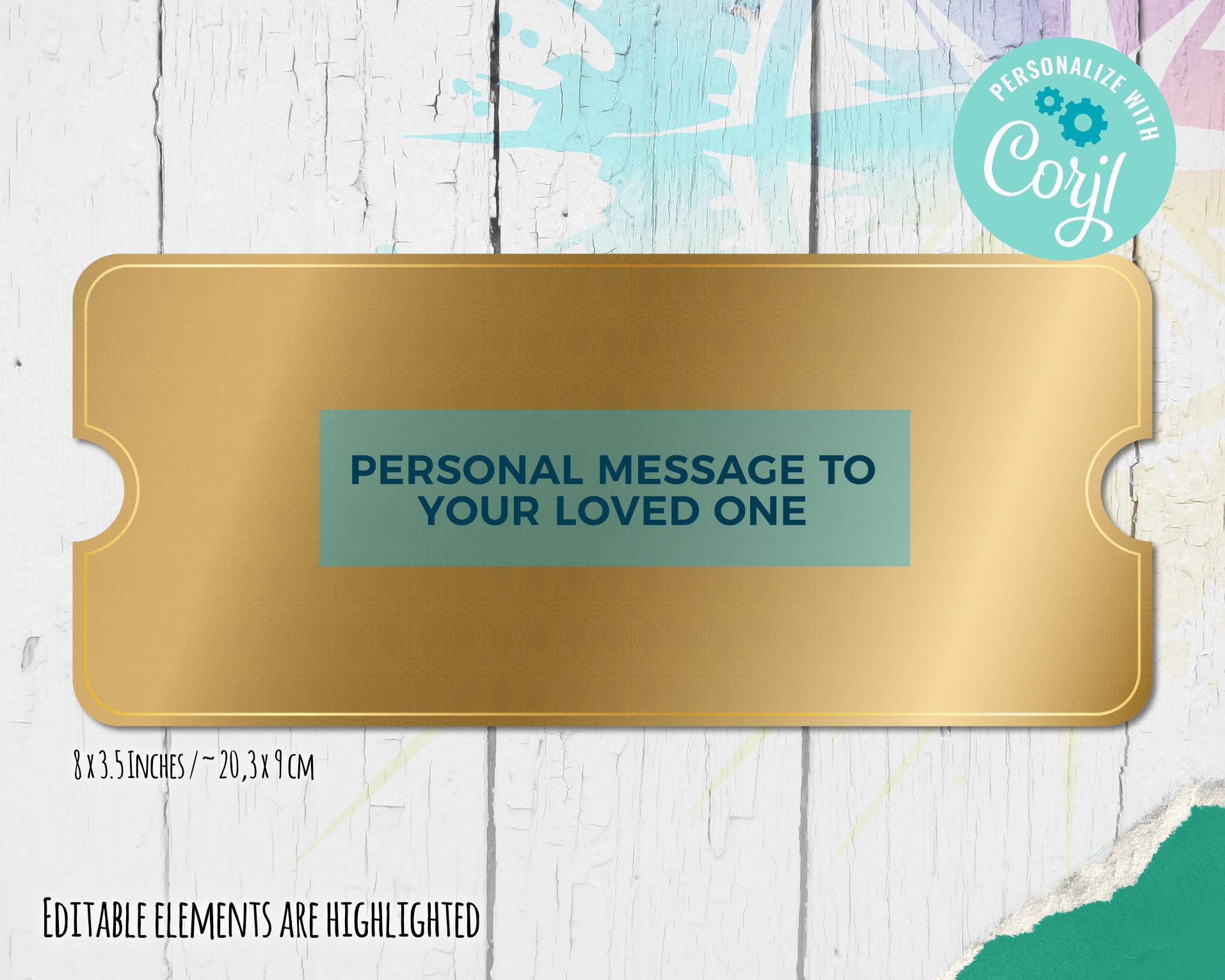 Editable Golden Ticket Gift, Surprise Gift Voucher, Personalized Event ...