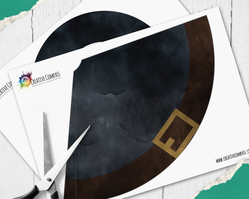 Printable Party Hats Template, DIY Wizard Hat Set, 3 Colors, Birthday ...