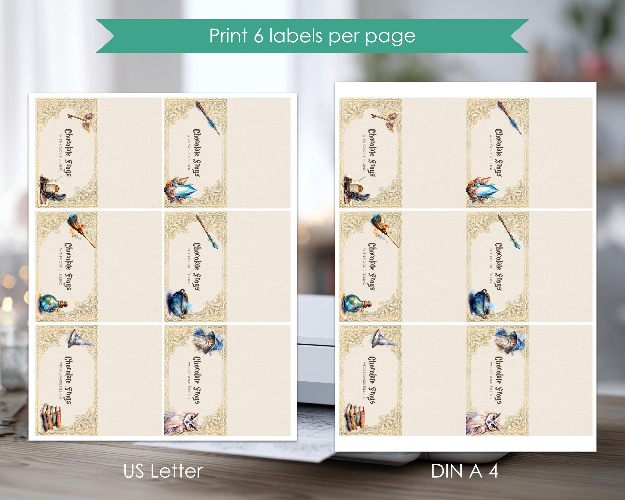 Editable Wizard Food Labels, Buffet Cards, Tent Fold Cards, Magic ...