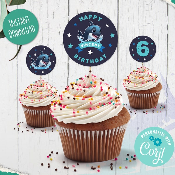 Orca Cupcake Topper - Etsy