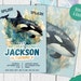 Editable Orca Birthday Invitation Birthday Party Invite - Etsy