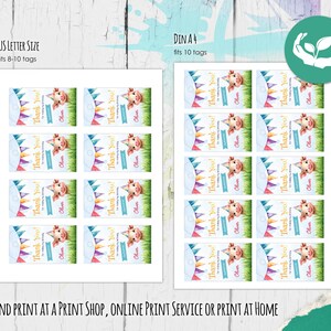 Editable Farm Animals Favor Tag, Barnyard Animal, Gift Tag, Boy ...