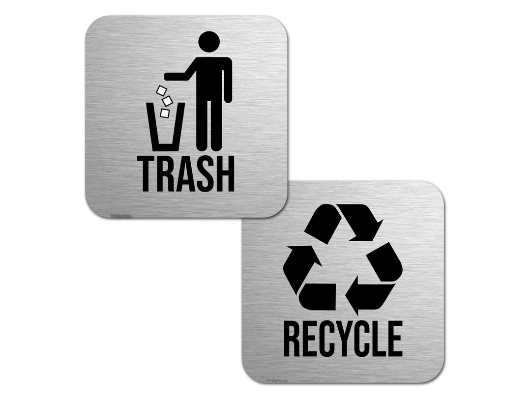 Recycle Trash Magnets for Kitchen Trash Cans Recycling Bins, Trash ...