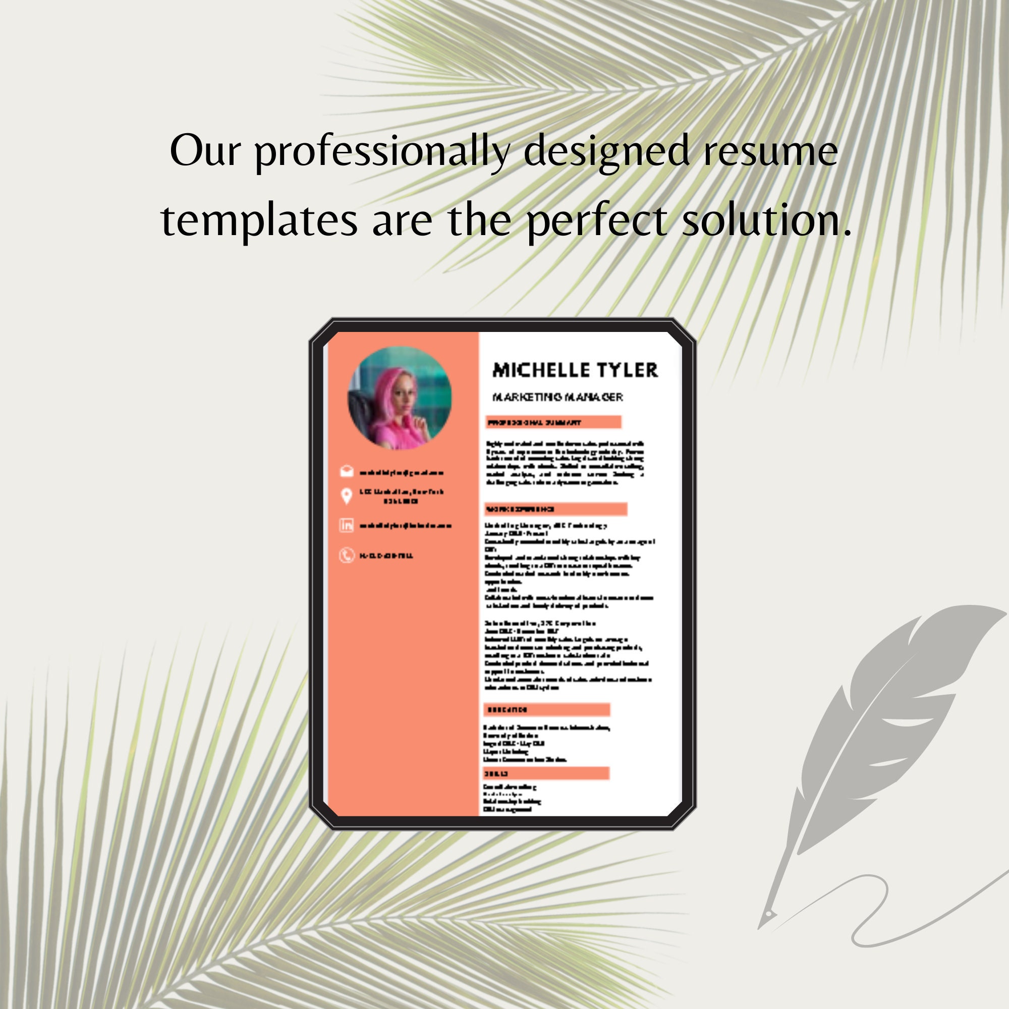 Customizable Resume Template, CV Template, Job Search Cover Letter ...