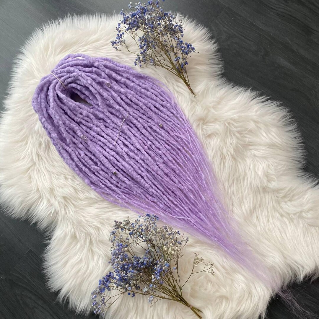 Kawaii Lavender Synthetic Dreadlocks: Soft Fairy DE Dreads - Etsy