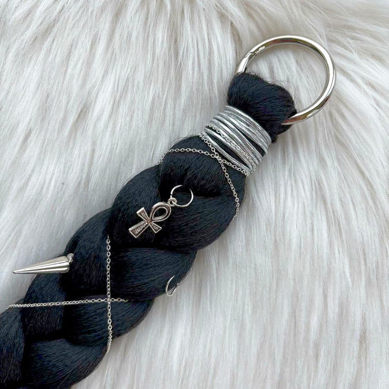 Long Black Spiked Braid: Gothic Cosplay Hair Extension - Etsy