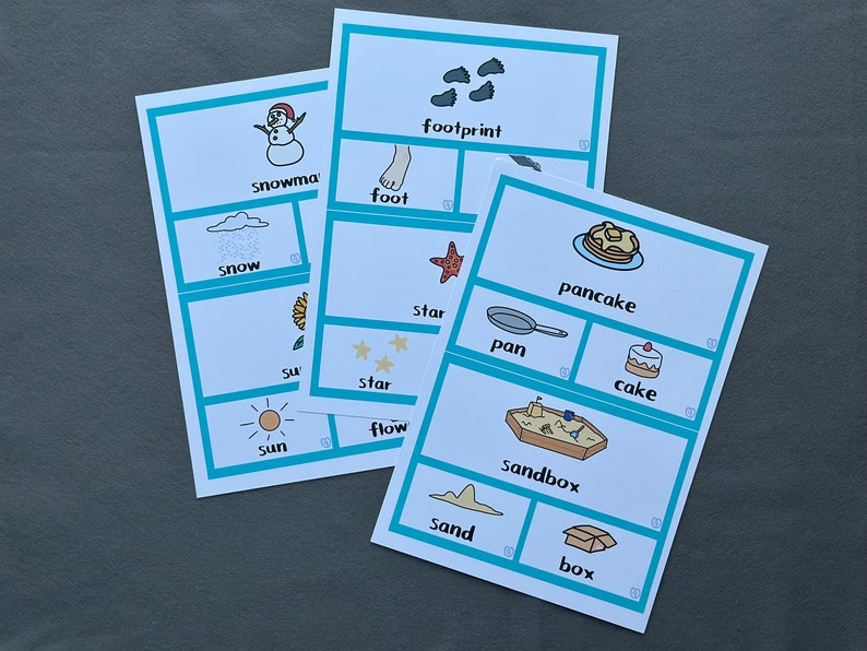 Segmentación de fonemas: Nivel 2 Tarjetas para identificar - Etsy México