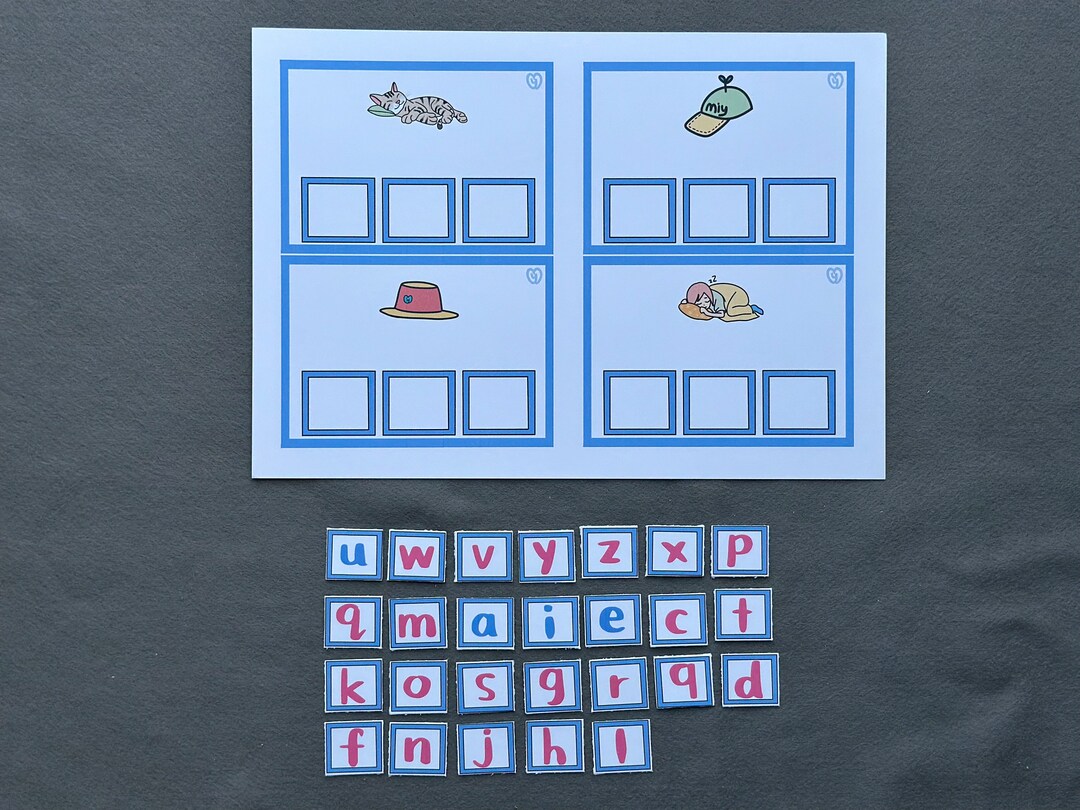 Phoneme Segmenting: Level 2 spelling Cards 2 - Etsy