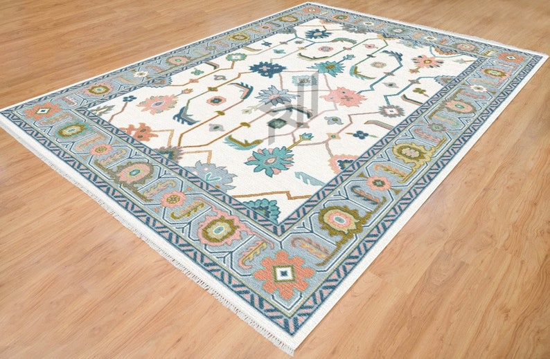 9x12 Oushak Rug for Living Room Colour Handmade Oushak Vintage Turkish ...