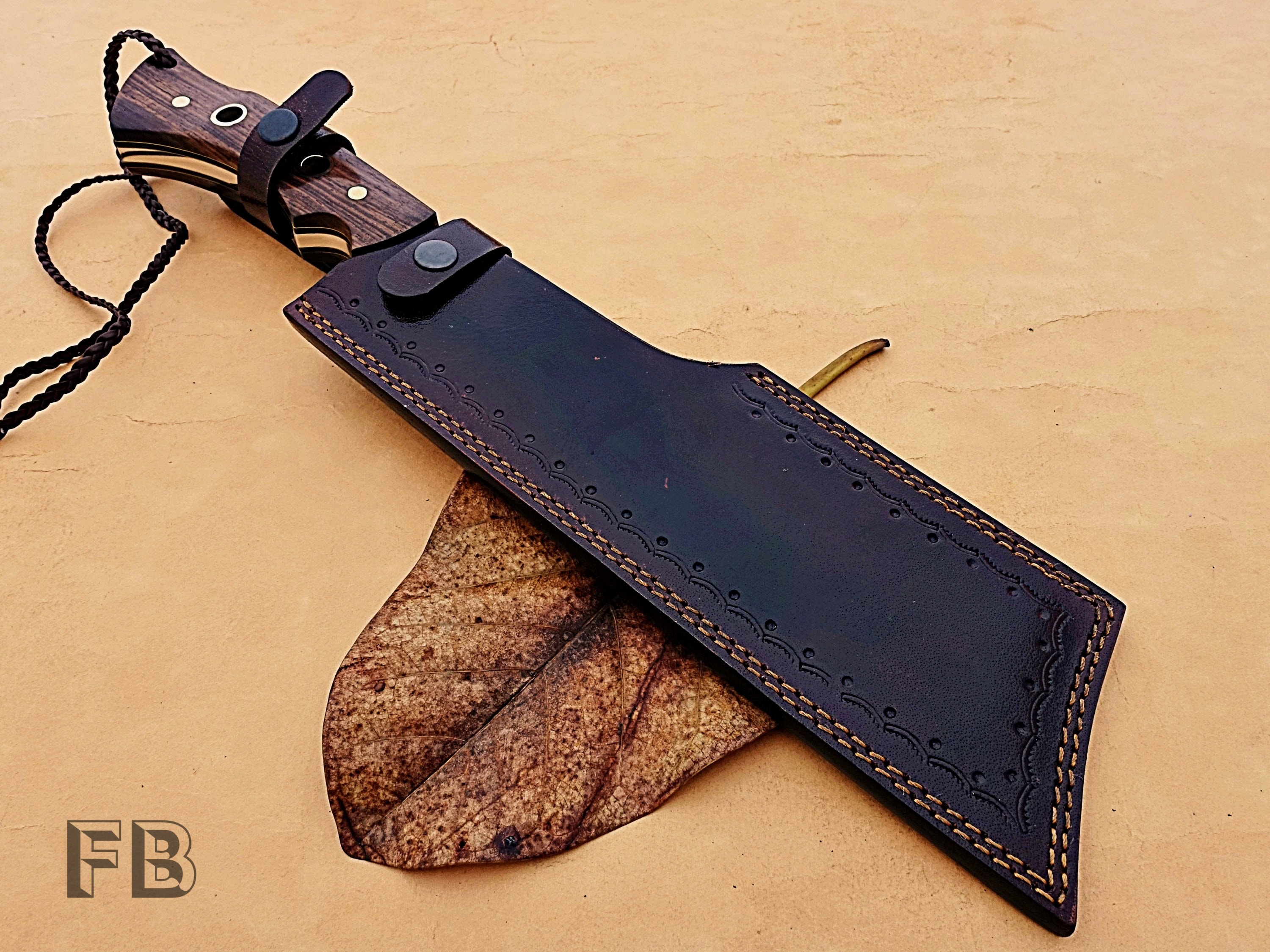 Chopper / Machete Knife : Hand Forged D2 Steel Hunting/camping /jungle ...