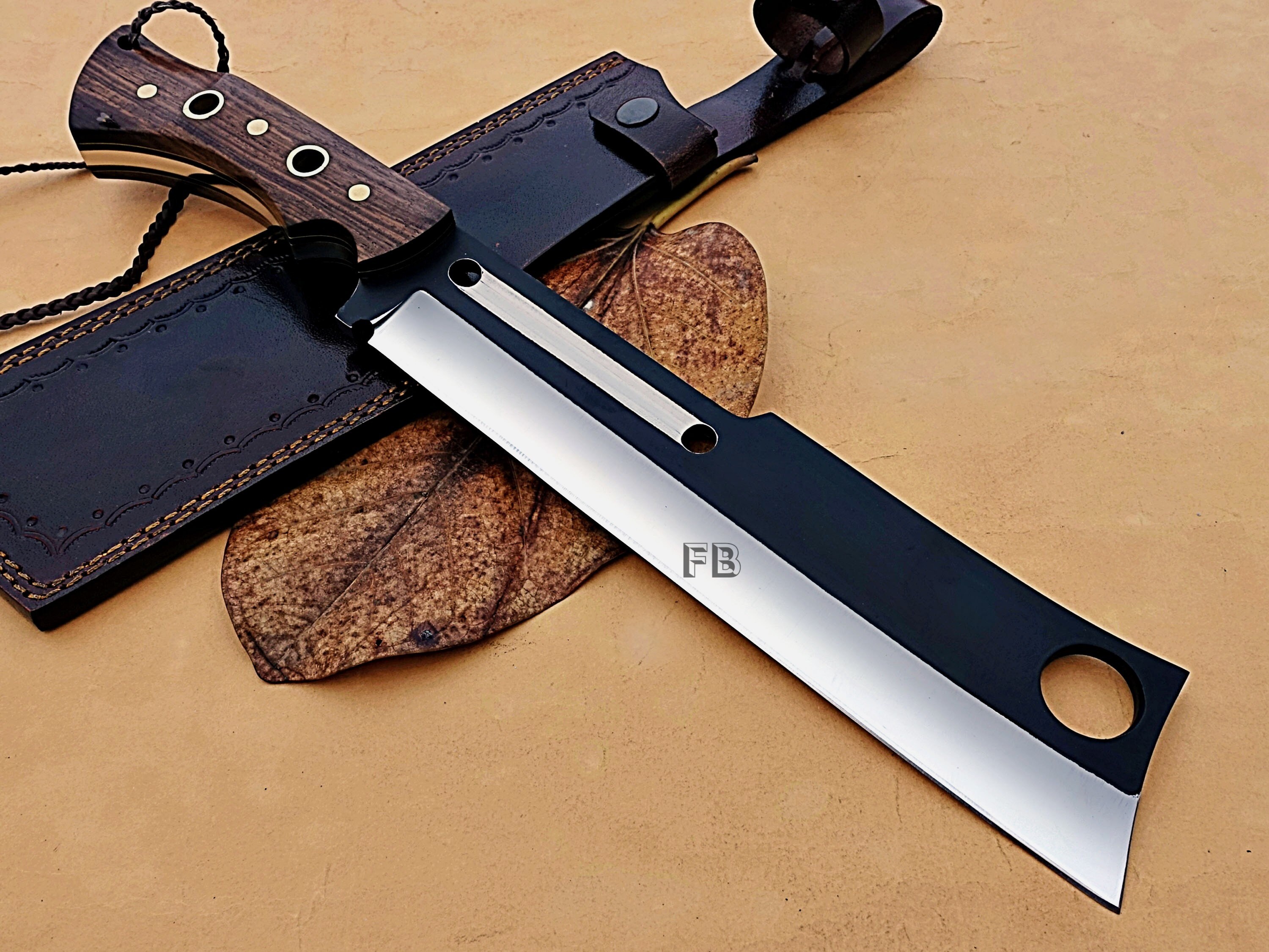 Chopper / Machete Knife : Hand Forged D2 Steel Hunting/camping /jungle ...