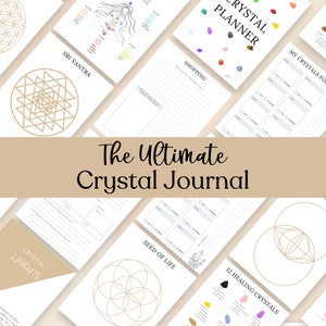 Crystal Journal PLR Printable Pack, Digital Planner Bundle, Editable ...