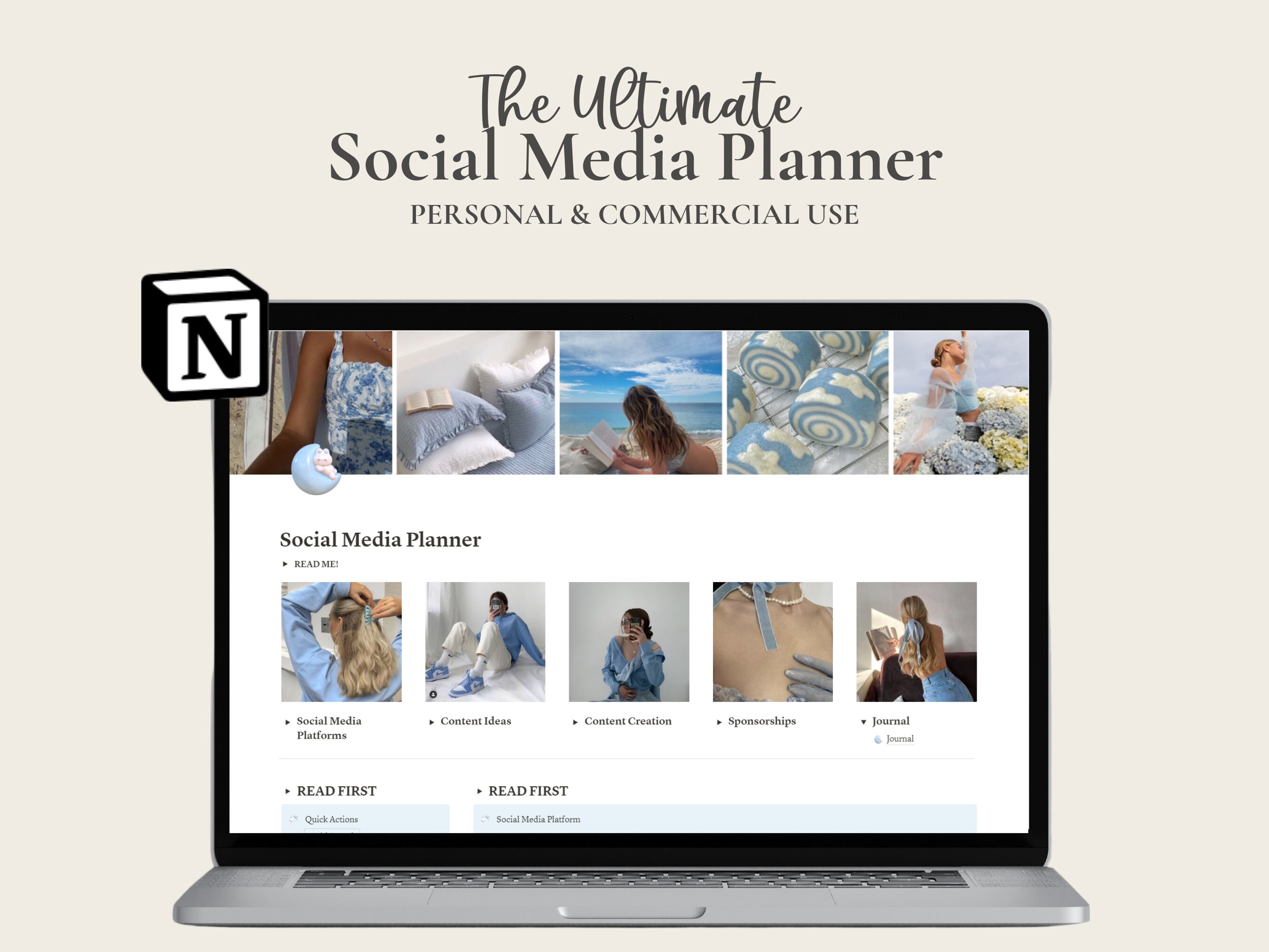 PLR 21 Ultimate Notion Template Bundle, Commercial Use, Life Planner Dashboard, Aesthetic ...