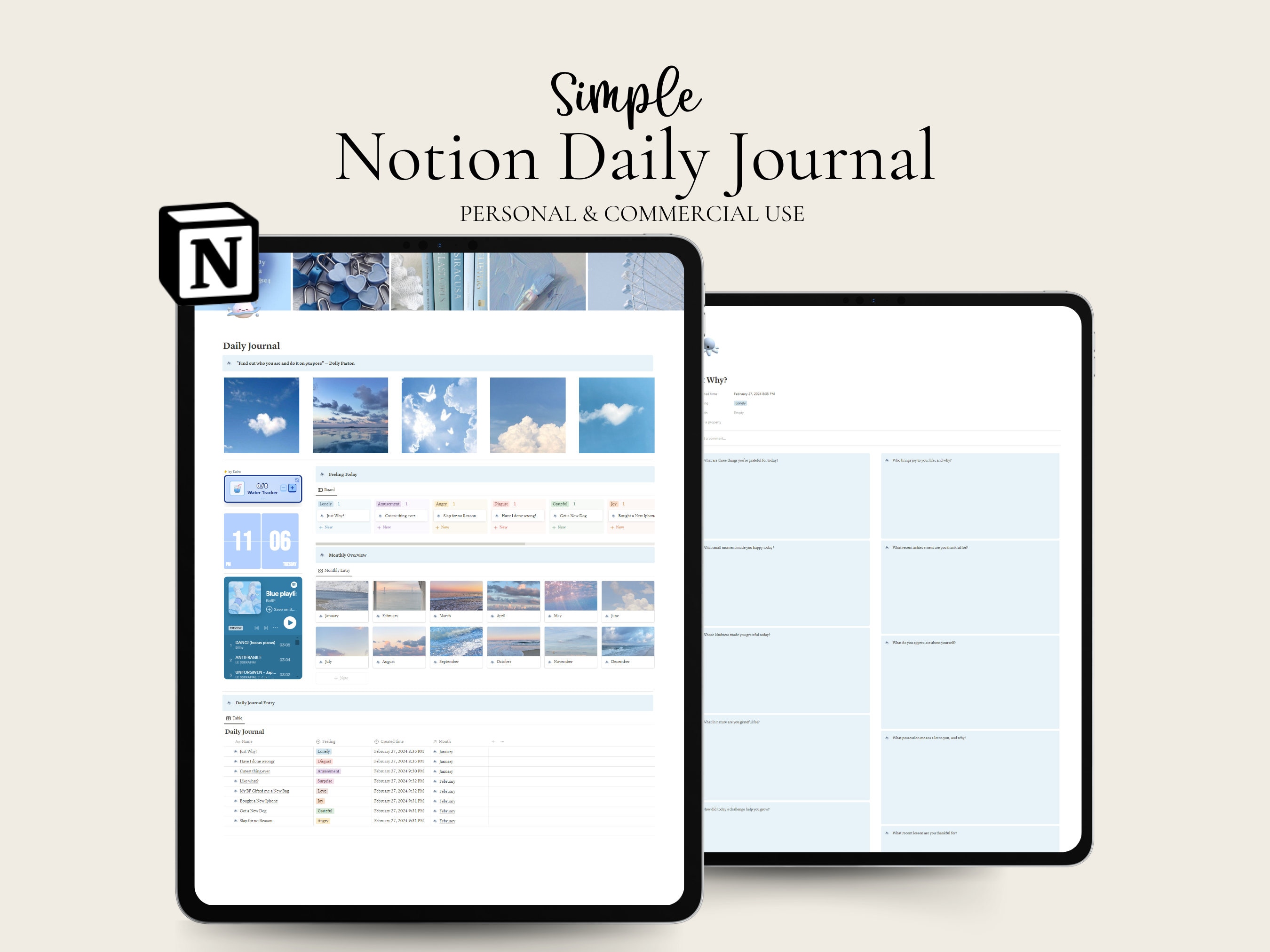 PLR Notion Daily Journal | Digital Journal | Accomplish Goals ...