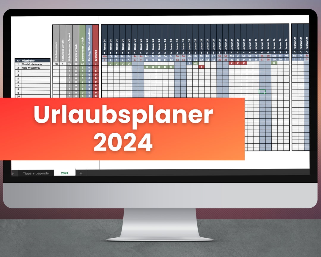 Vacation Planner 2024 Excel Template - Vacation Planning for Employees ...