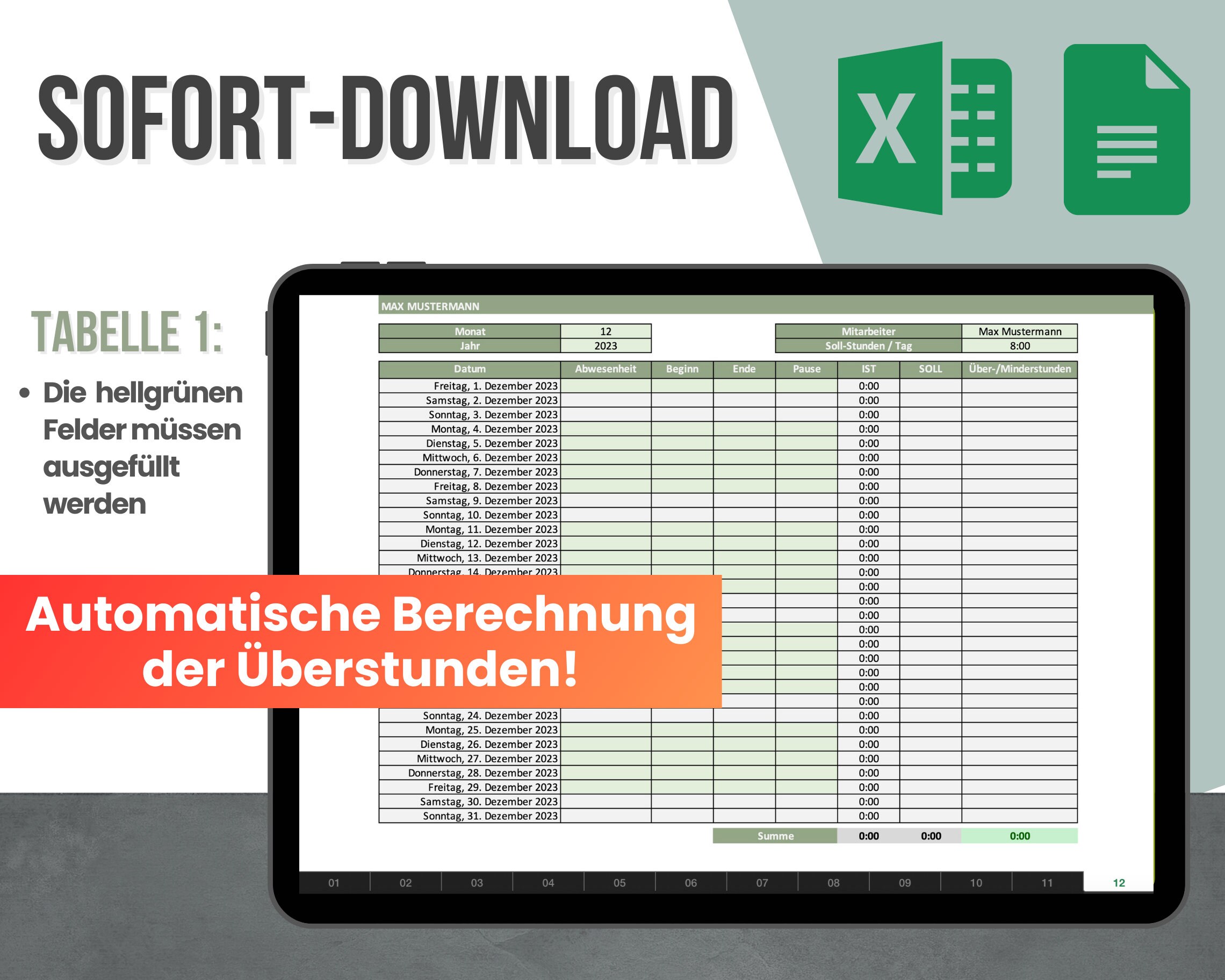 Timesheet 2023 Excel Template Timesheet Employee Freelancer - Etsy UK