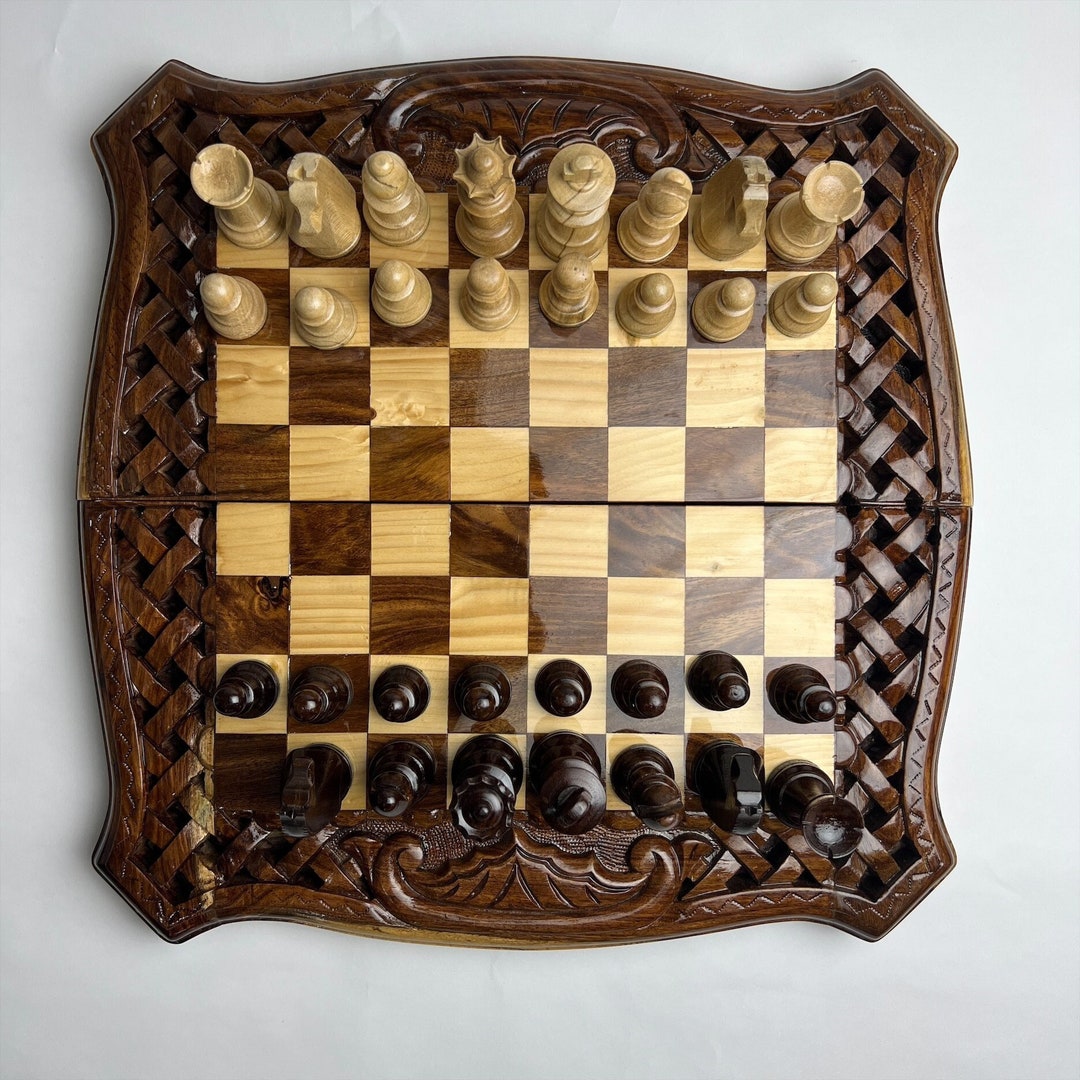 Wooden Handmade Chess Board Walnut Wood Chess Set Chess - Etsy UK