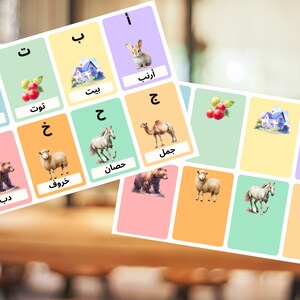 Arabic Alphabet Flash Cards for Kids Printable Learning Kit Bonus ...