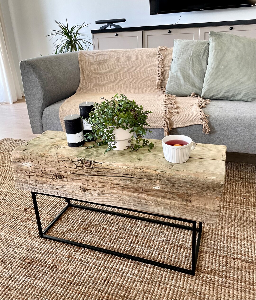 Unique Rustic Style Farm House Boho Beam Console Table Top Entry Way ...