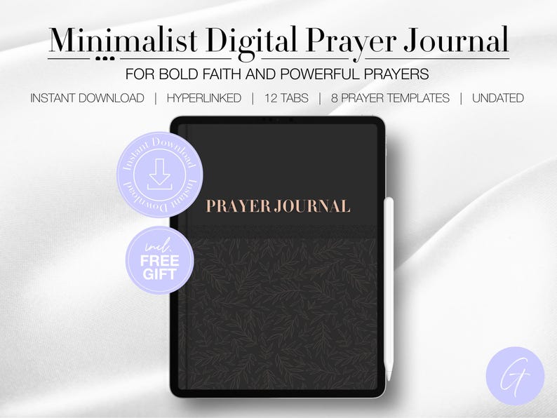 Minimalist Digital Prayer Journal | Hyperlinked Goodnotes & PDF Journal ...