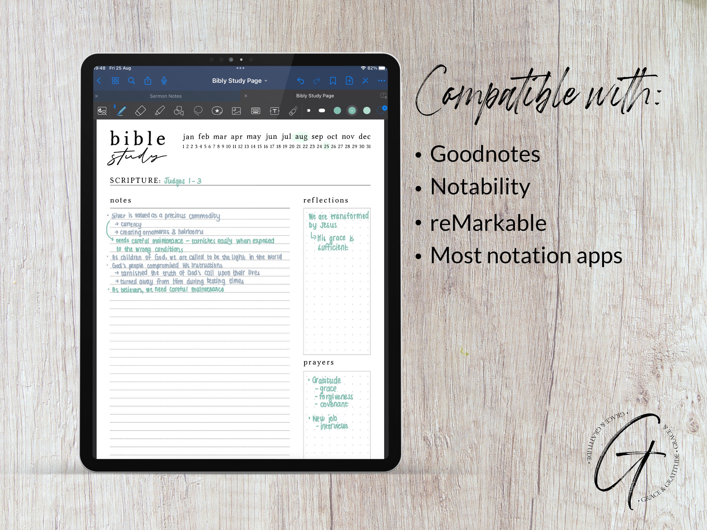 Minimalist Printable Bible Study Notes Template | Bible Study PDF ...