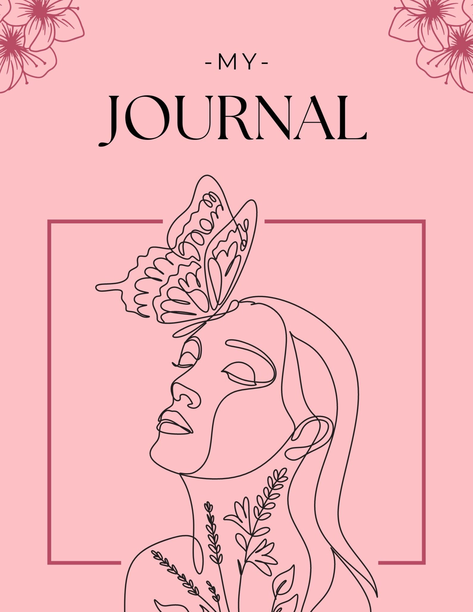 Digital My Journal Aesthetic Cover for Journaling - Etsy