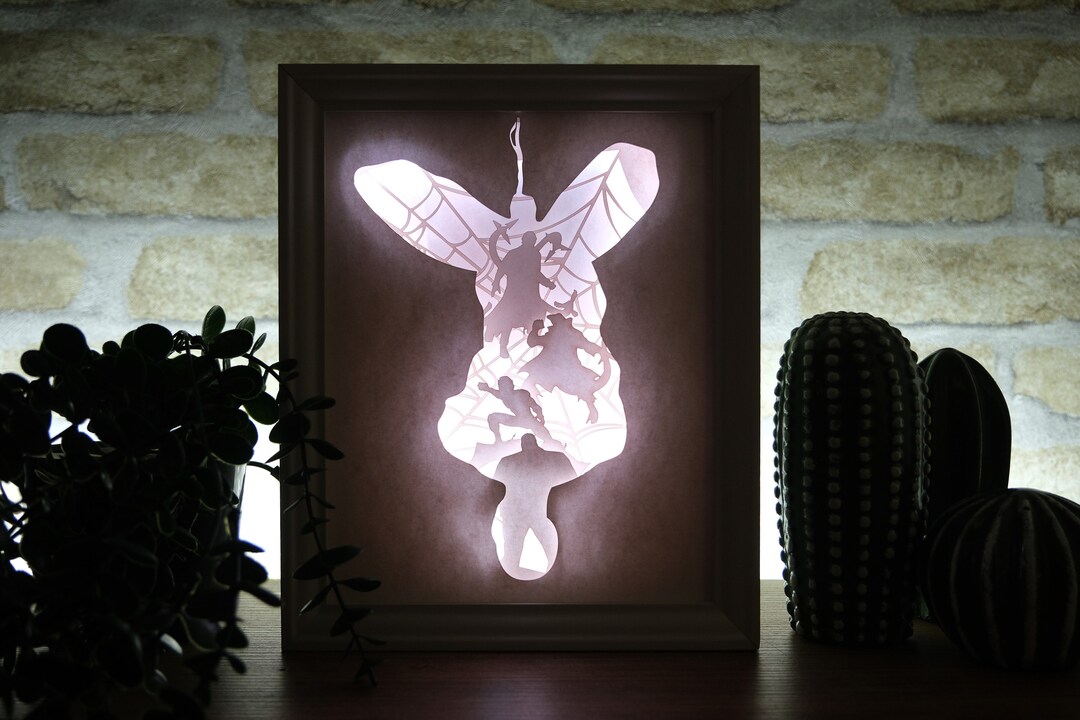 Spider-man Themed Light Box Shadow Box LED Lit Spidey Art Superhero ...