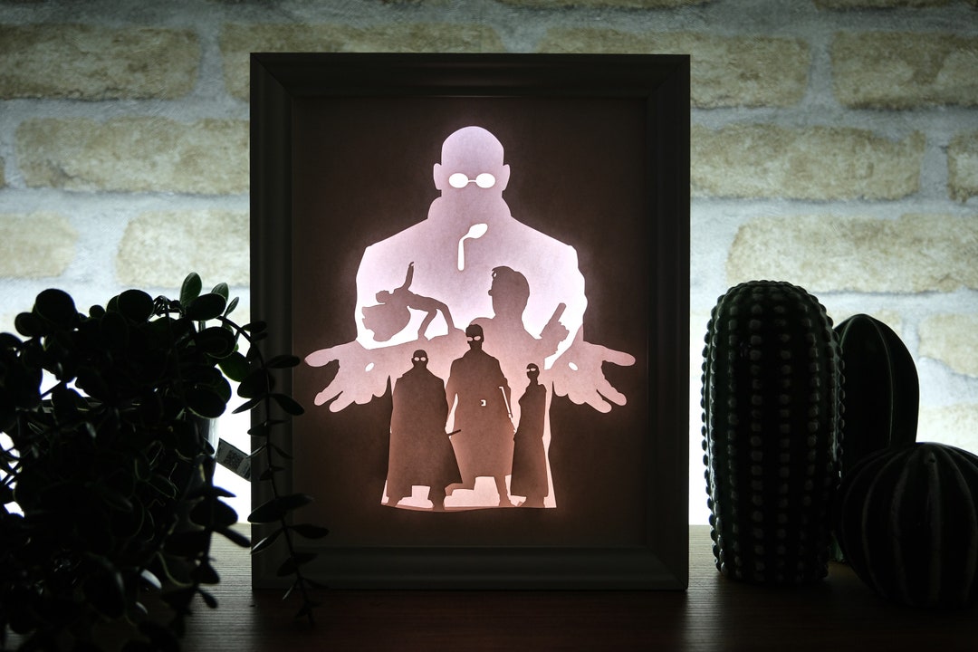 The Matrix Themed Light Box Shadow Box LED Lit Neo and Trinity Art Sci ...
