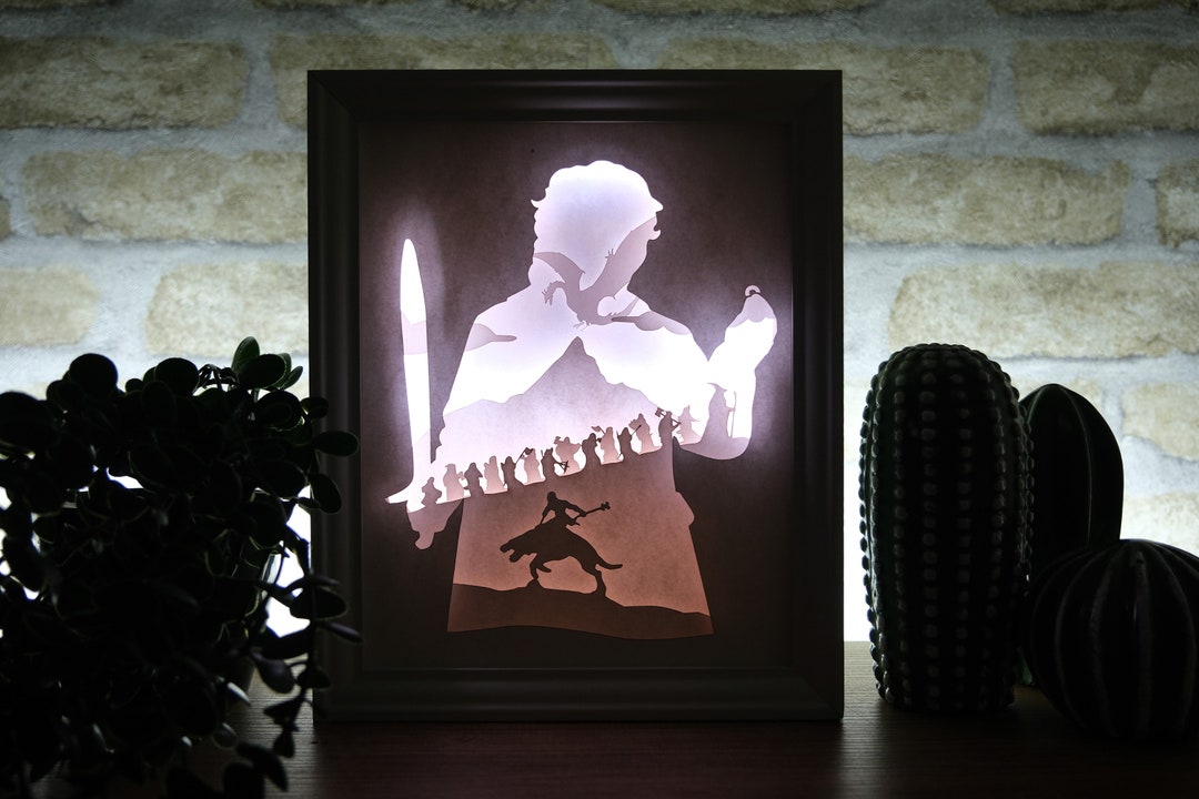The Hobbit Themed Light Box Shadow Box LED Lit Middle-earth Art Fantasy ...