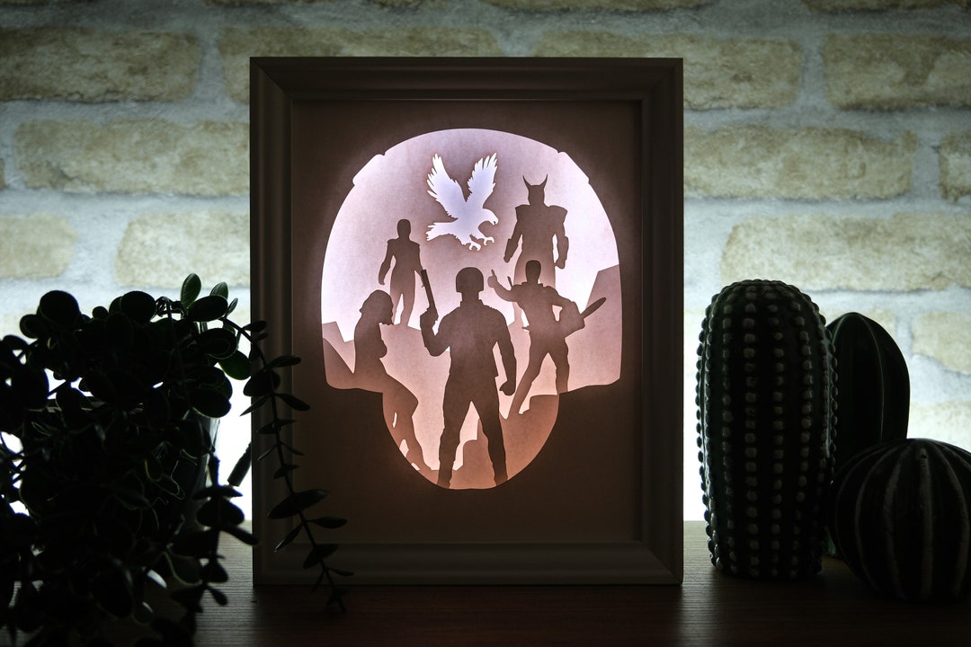 Peacemaker Themed 3D Paper Light Box Room Decor Handmade Night Lamp Nostalgic Gift Custom Design ...