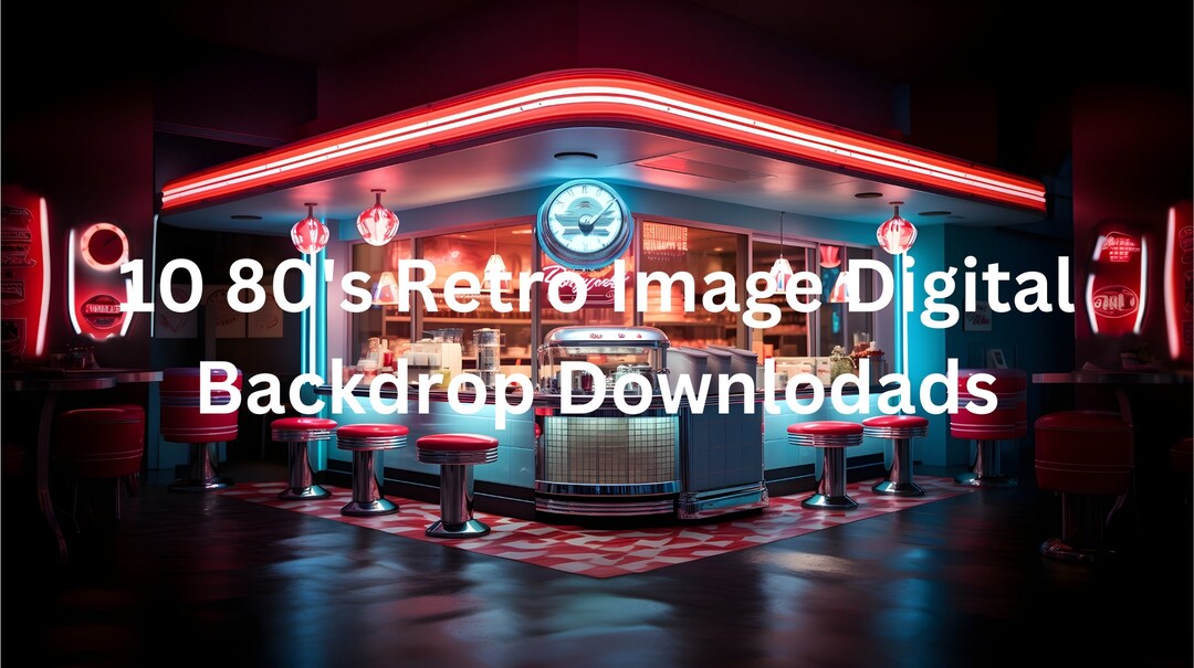 80s Retro Backdrop Overlay Portrait Photography Digital - Etsy