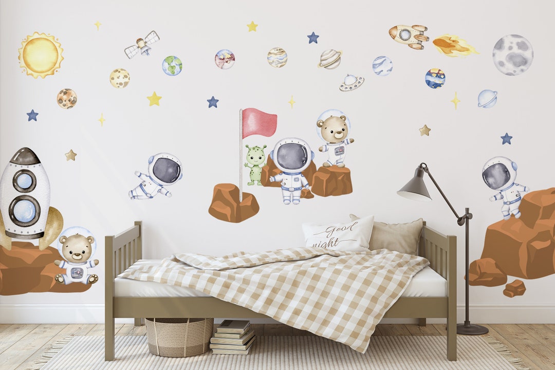 Space Children's Room Wall Sticker Children's Room - Etsy