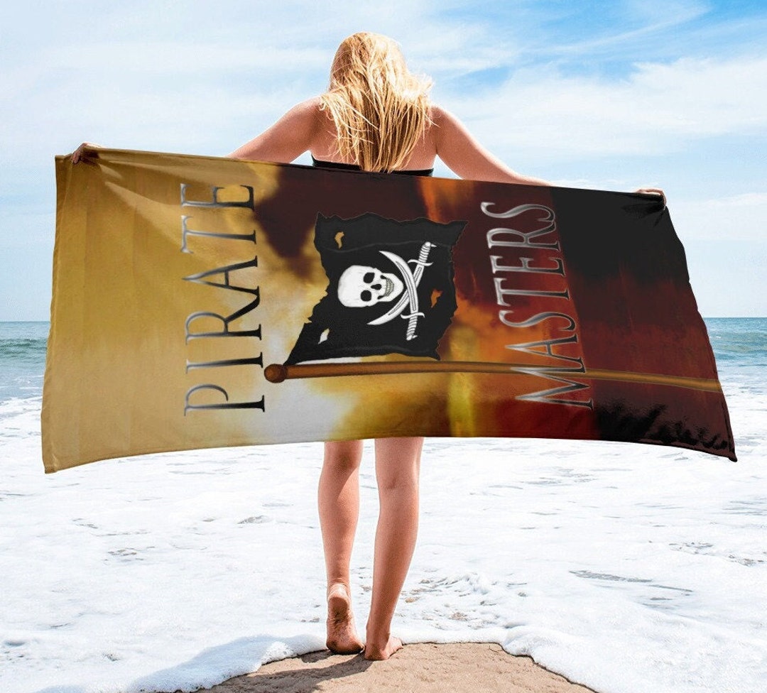 Pirate Masters Jolly Roger Deck Card Towel - Etsy