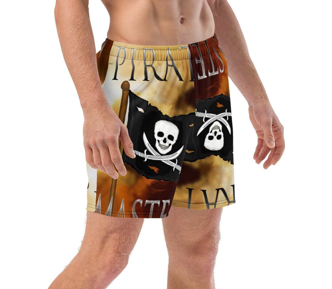 Pirate Masters Jolly Roger Men's Swim Trunks - Etsy