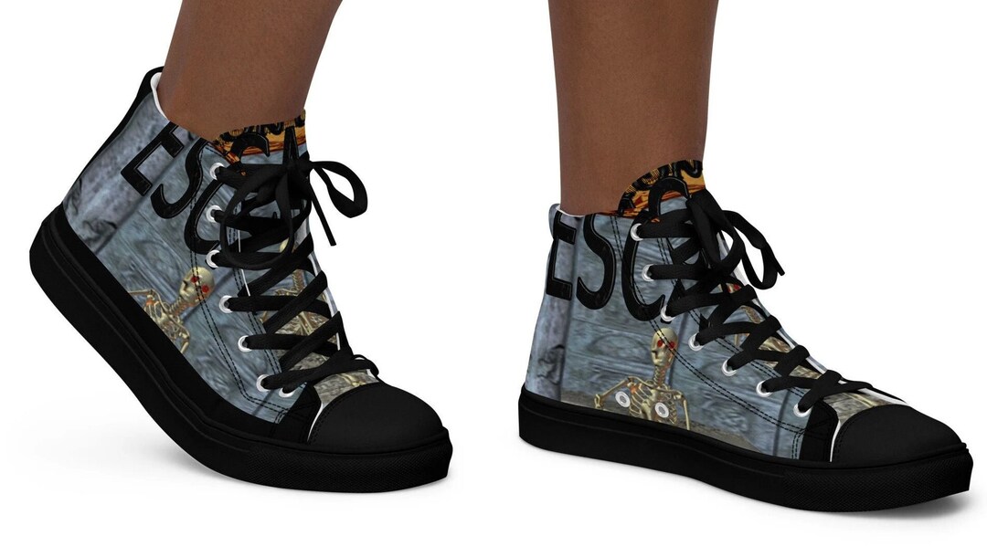 Pirate Masters Escape Just Don't Do It Skeleton Haloween Womens High Top Canvas Shoes - Etsy